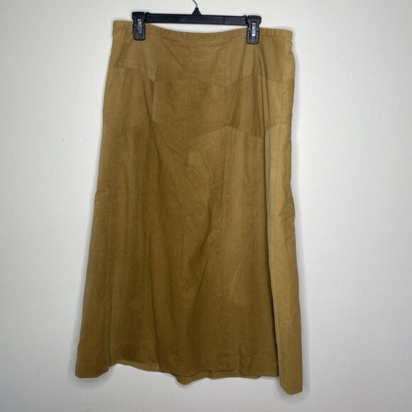 Sundance | Skirts | Sundance Tan Corduroy Skirt Sz 6 Tan Midi Long A ...